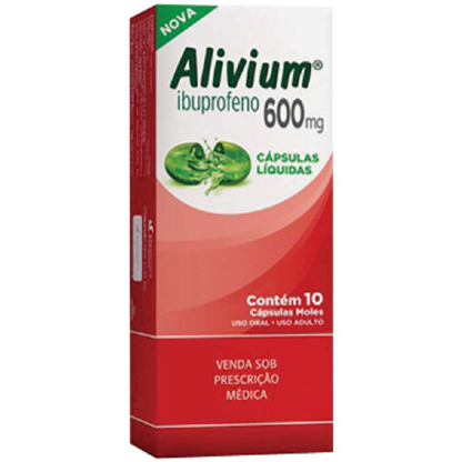 ALIVIUM - IBUPROFENO 600MG C/10 CAPSULAS GEL